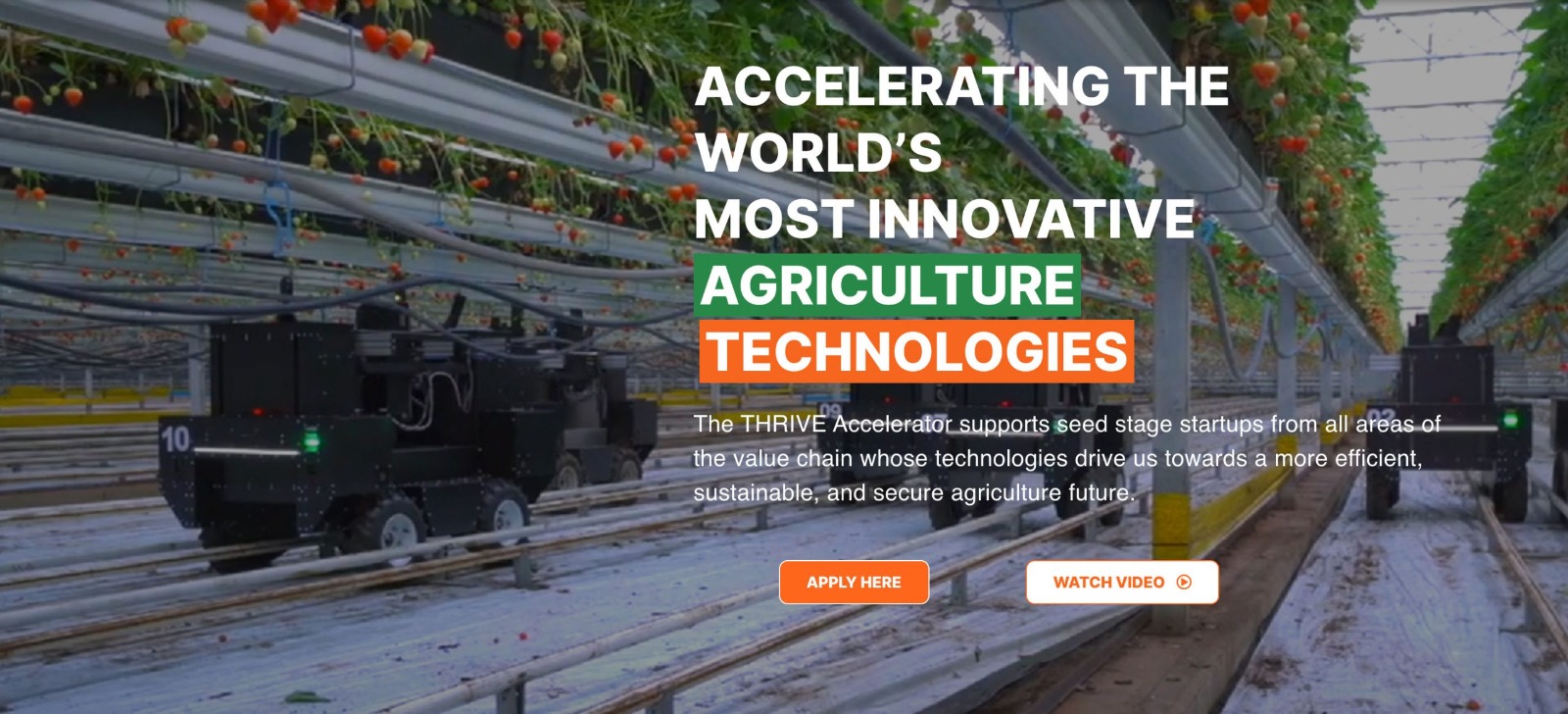 Ideas & Innovation: THRIVE AgriTech Pre-accelerator Program